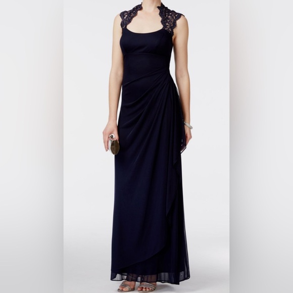 Xscape | Dresses | X By Xscape Nwt Gown Any Event Beautiful Navy Dress ...
